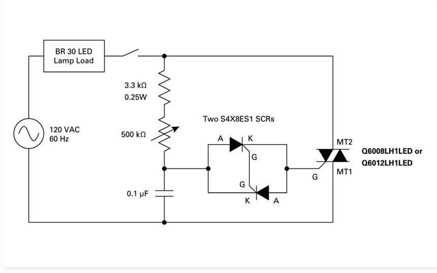 CTIMES- 使用三端雙向可控矽和四端雙向可控矽控制LED照明 :LED,可控矽,Littelfuse